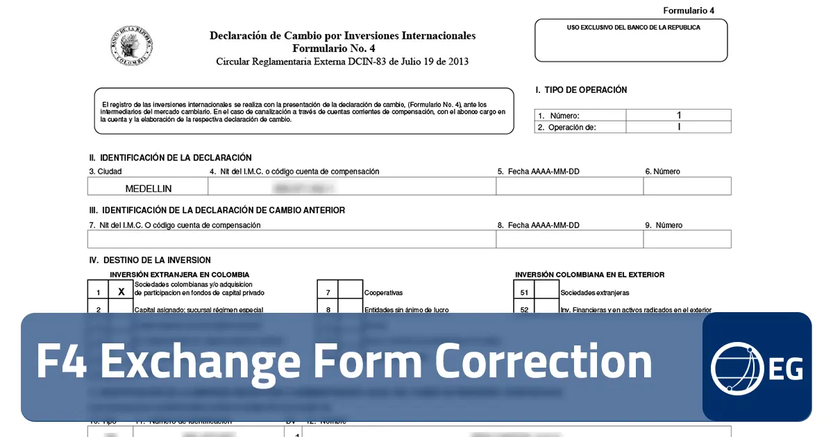 F4 Exchange Form Correction in Colombia: How to Get It | expatgroup
