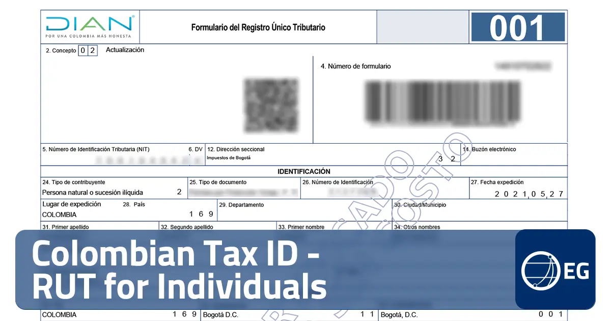 Colombian Tax ID - RUT for Individuals: How to Get It Fast | expatgroup